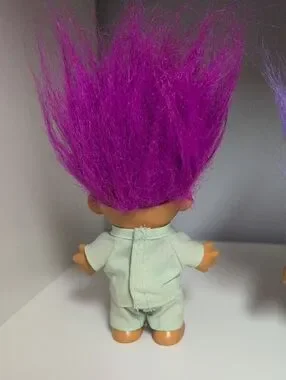 Trolls | Toys | 3 Vintage Purple Hair Troll Dolls Collectible Troll ...